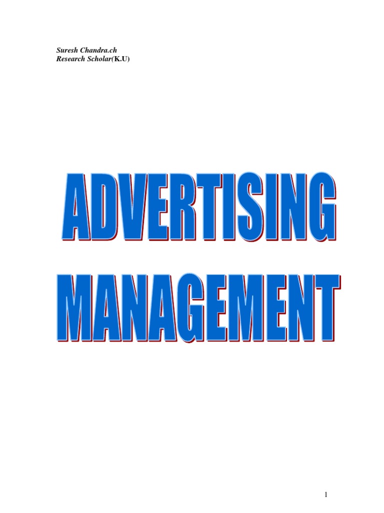 Advertising Management | Marketing Communications | Advertising