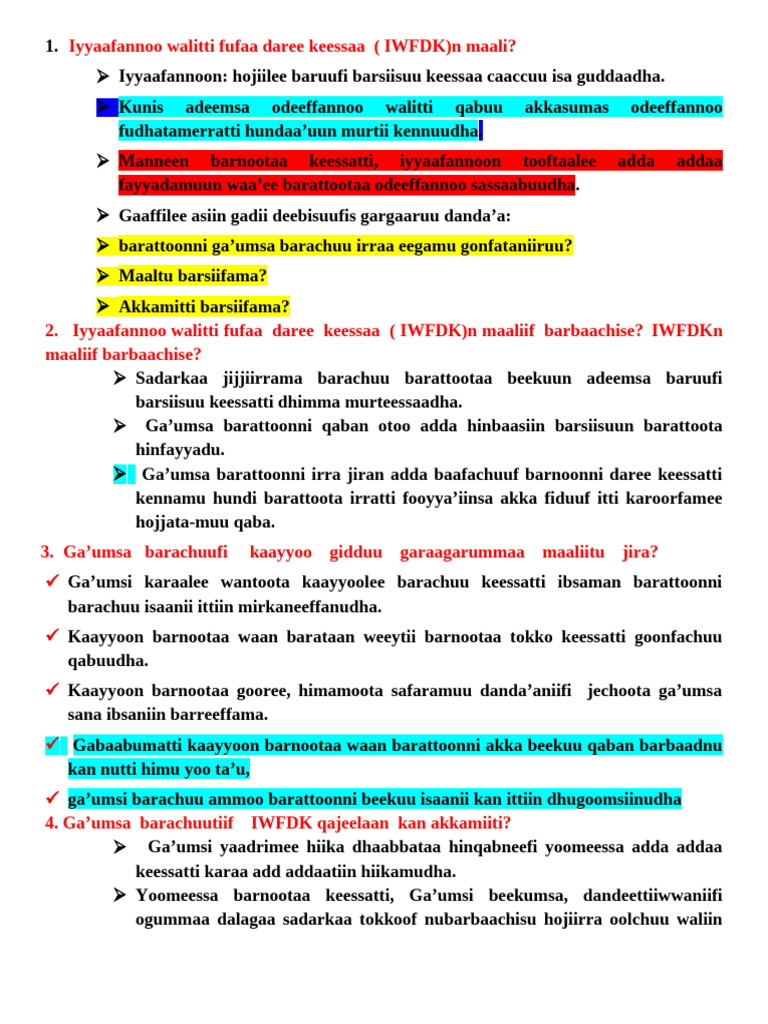 Iyyaafannoo Walitti Fufaa Daree Keessaa | PDF