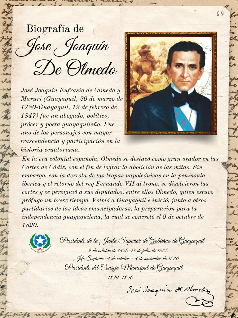 Biografía de José Joaquín de Olmedo | PDF