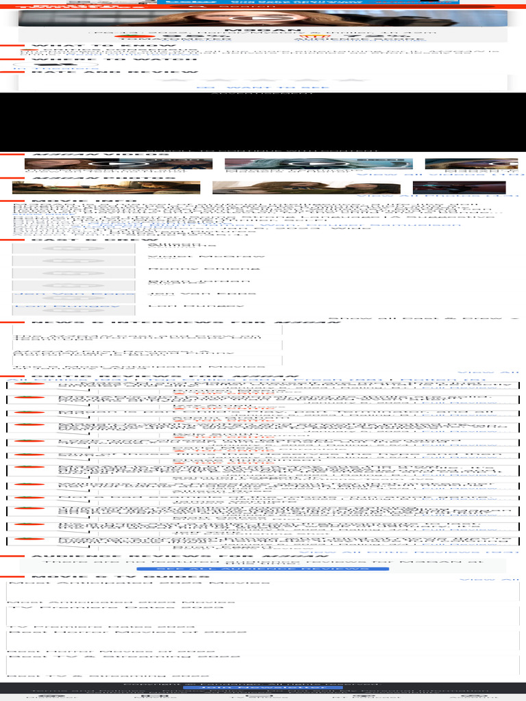 M3GAN - Rotten Tomatoes | PDF
