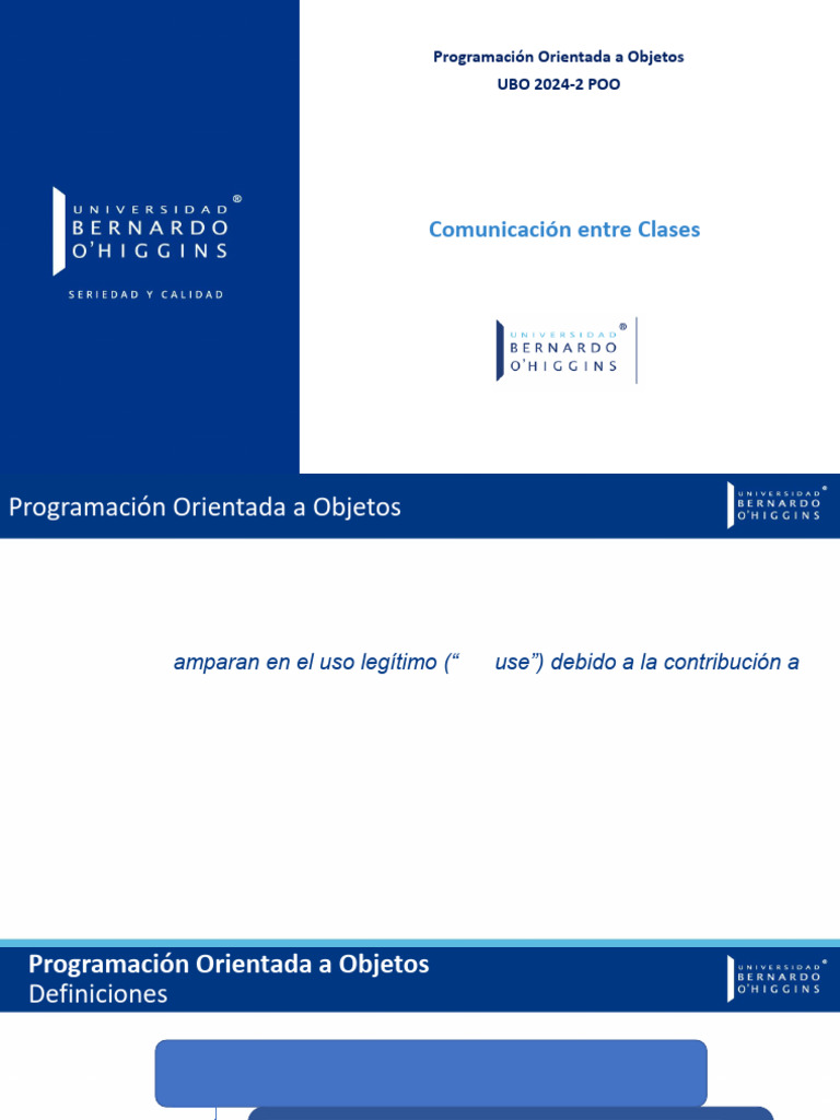 UBO 2024-2 POO - Unidad 1 Parte 4, Comunicación Entre Clases Rev01 ...