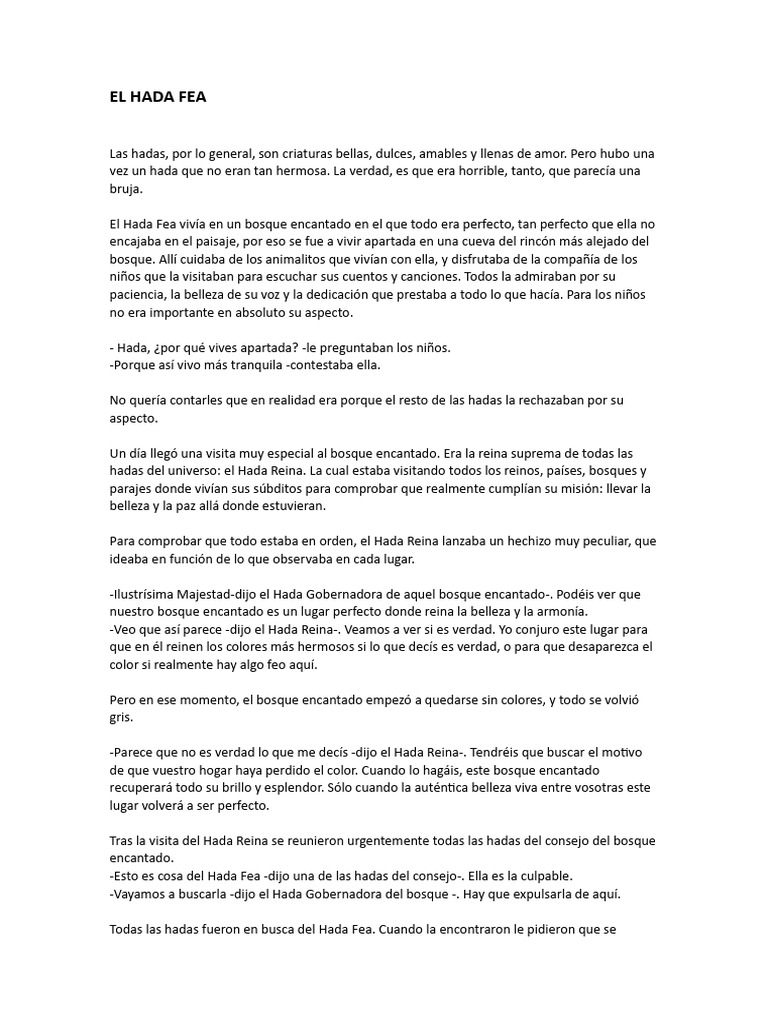 El Hada Fea | PDF | Hadas | Belleza