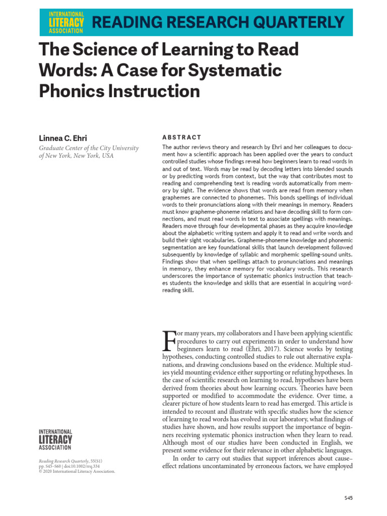Science of Reading: Phonics Instruction | PDF | Orthography | Phonics