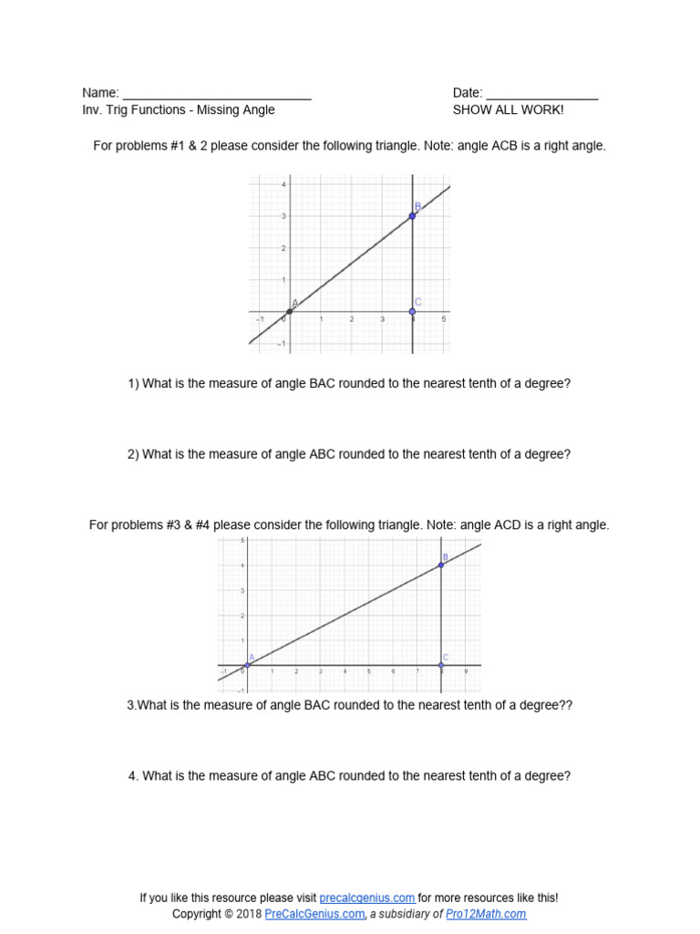 Angle Measurements in Right Triangles | PDF | Real Analysis | Angle