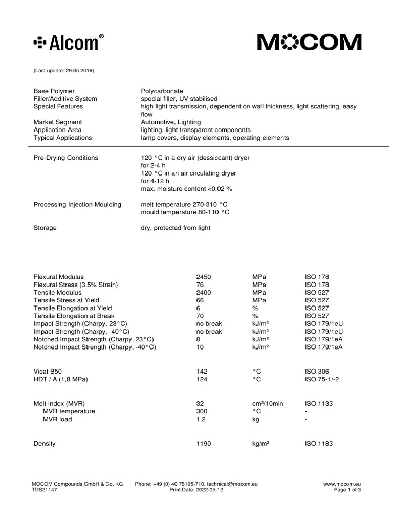 ALCOM® LD2 PC 1000 UV 15061 CC1104 15 Datasheet | PDF | Chemical Substances | Materials Science