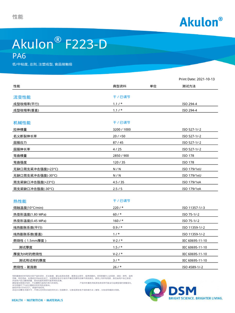 Akulon®-F223-D-datasheet | PDF