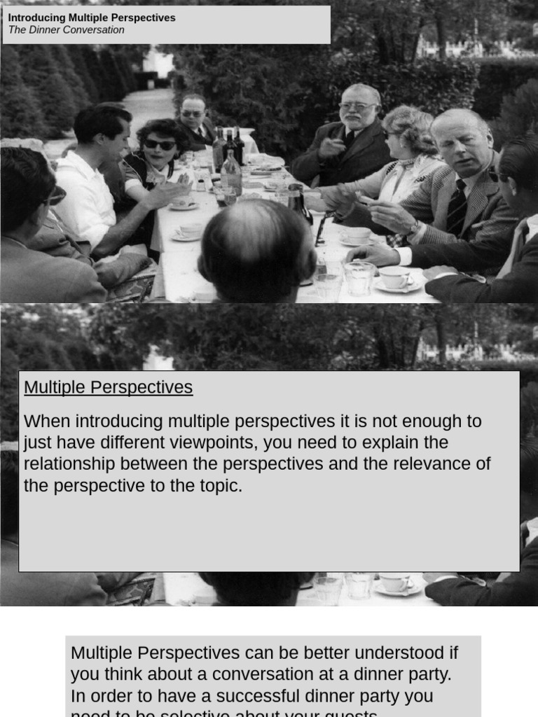 Dinner Party Introducing Multiple Perspectives SF | PDF | Creativity ...