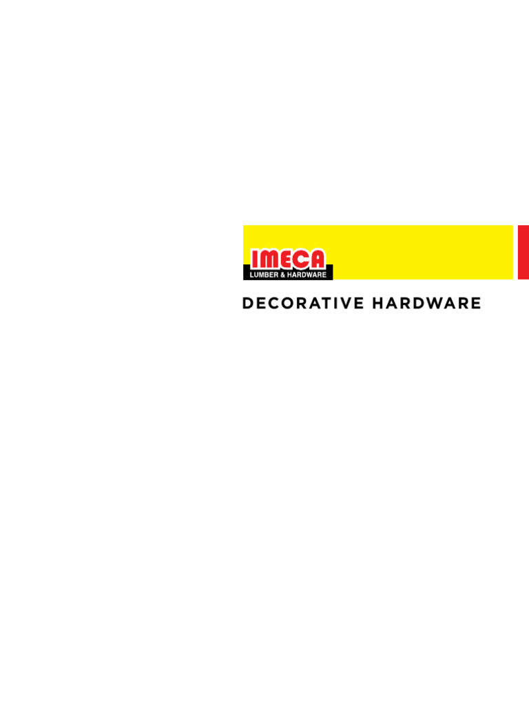 Imeca DecorativeHardware1 | PDF | Chemical Elements | Transition Metals