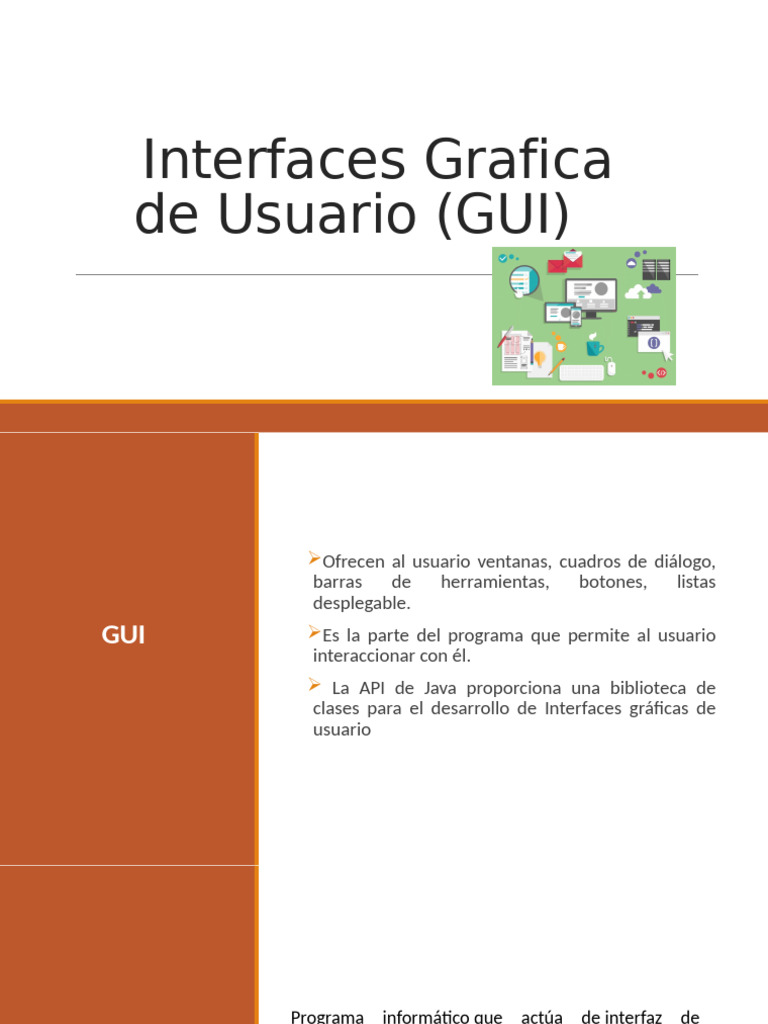 Presentacion Interface Grafica de Usuario | PDF | Interfaces gráficas de usuario | Interfaz de ...