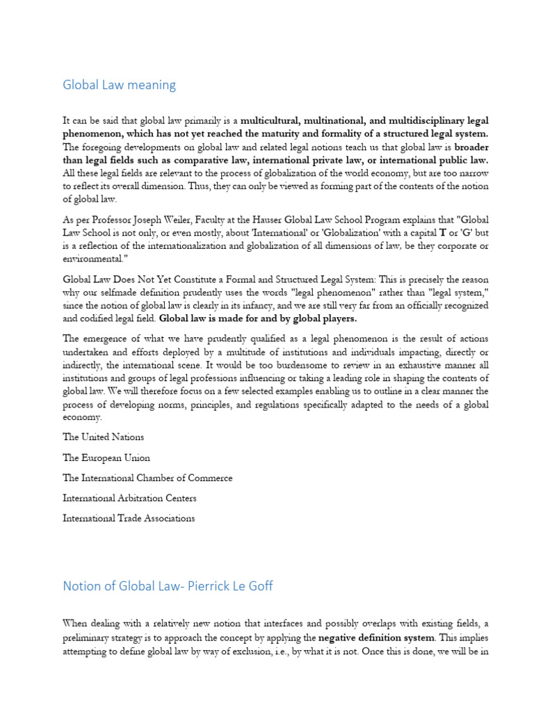 Notes (1) | PDF | International Law | Globalization