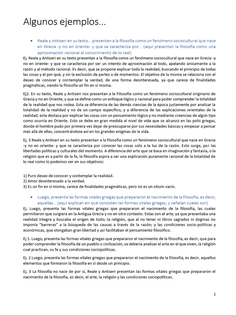 Documento de Ejemplos Guía para La Escritura de Un TP Sobre Reale | PDF | Razón | Realidad