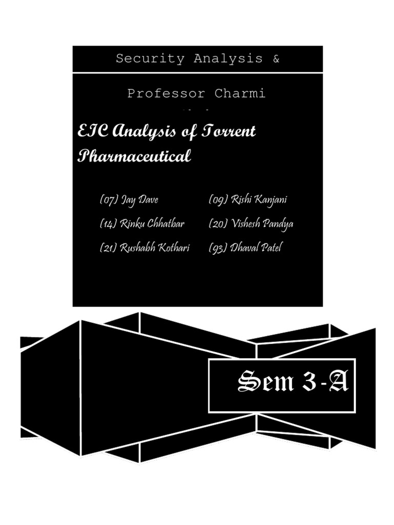 EIC Torrent Pharmaceutical | PDF | Pharmaceutical Industry | Generic Drug