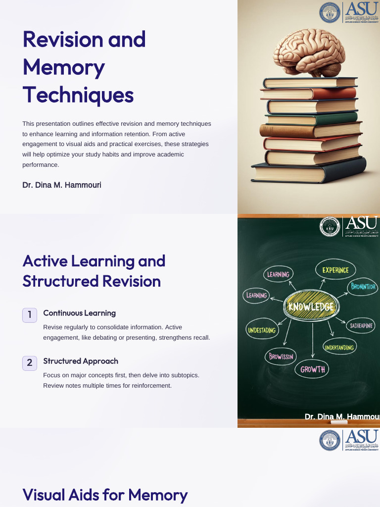 Revision and Memory Techniques 23-10-2024 | PDF | Memory | Flashcard