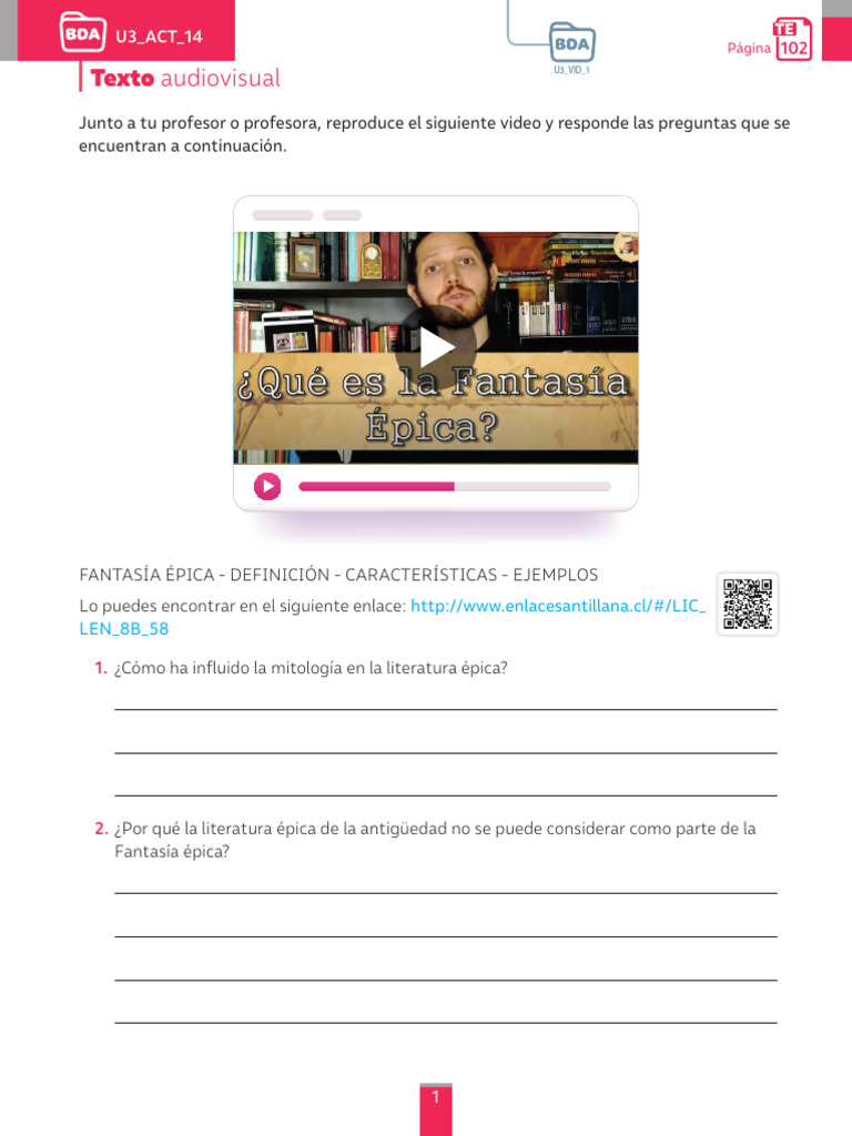 Guía Act. Audiovisual Fantasía Épica | PDF