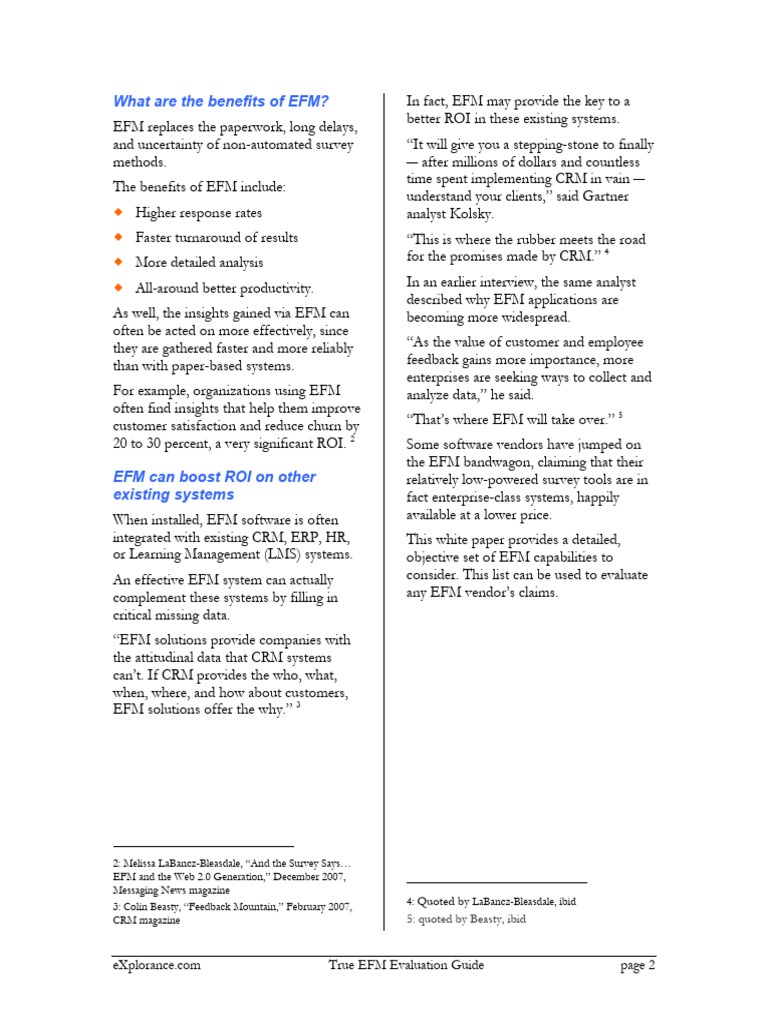 efm aval whitepap | PDF | Customer Relationship Management | World Wide Web