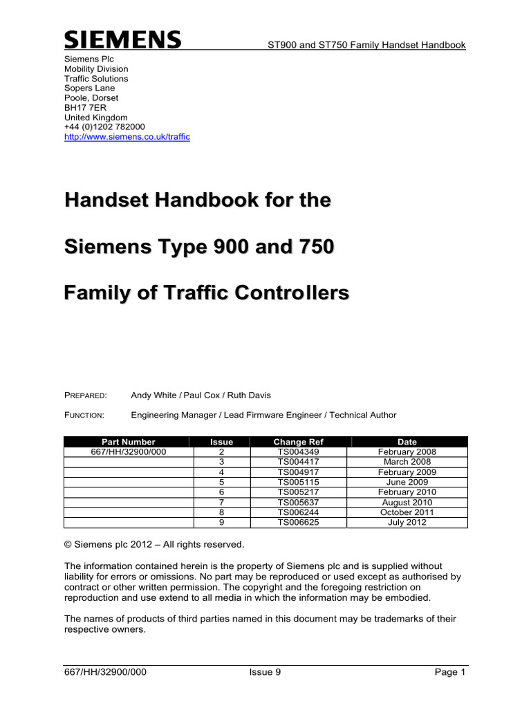St900 & St750 Handset Handbook - Siemens | PDF | Input/Output ...