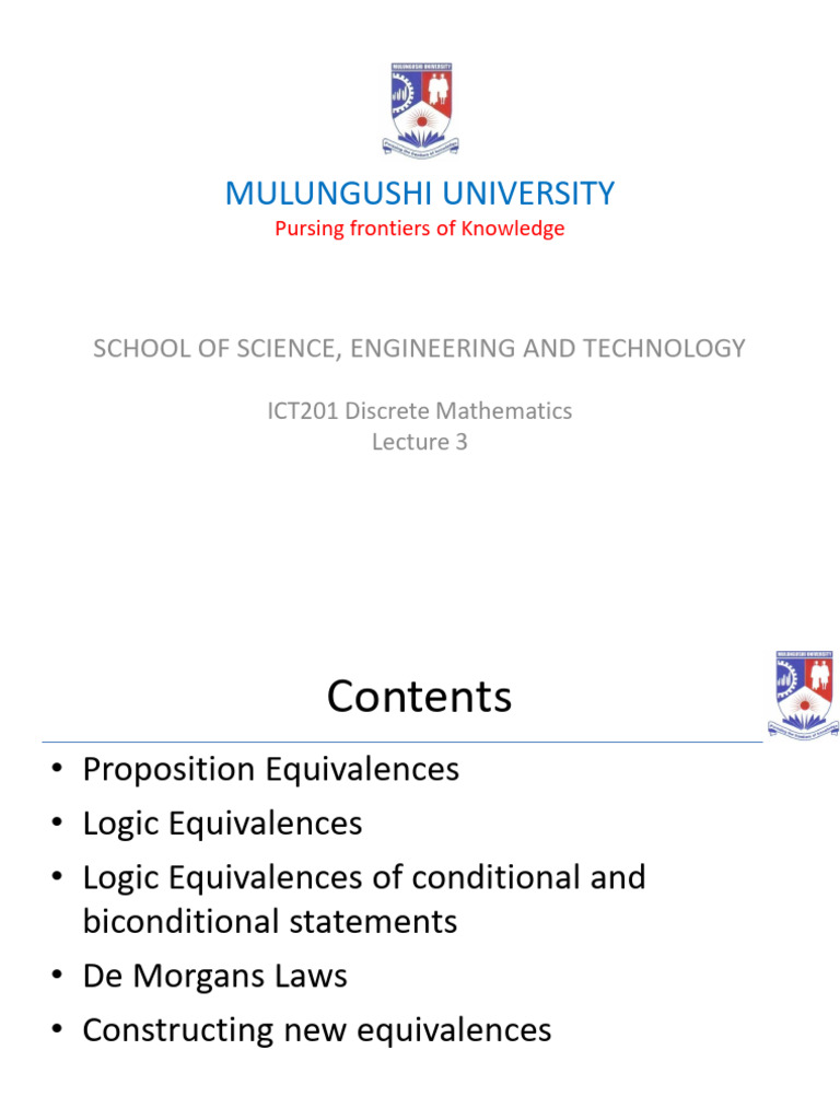 Discrete Mathematics: Logical Equivalences | PDF | Metalogic | Semantics