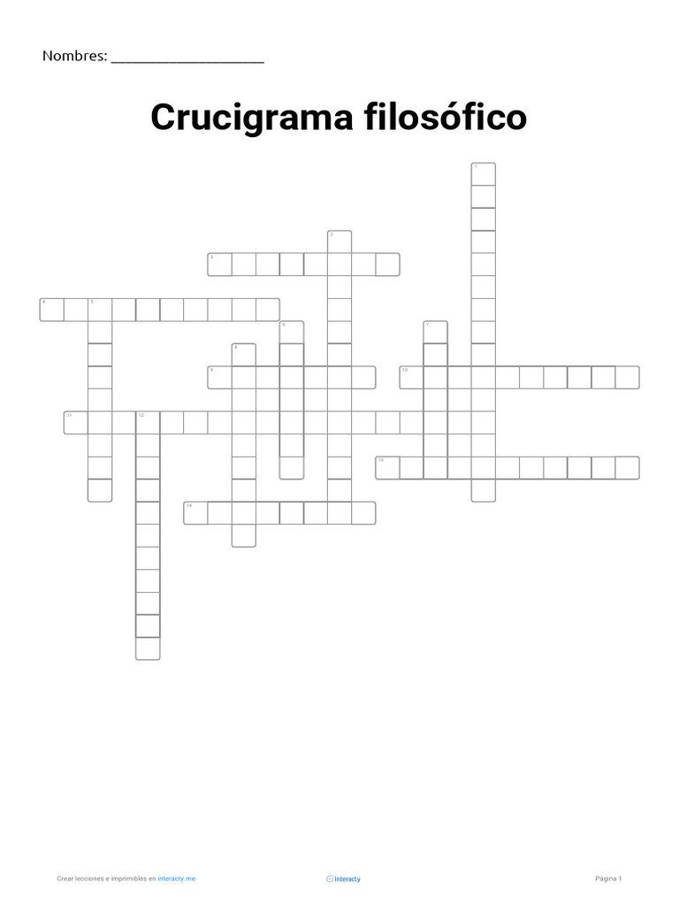 Crucigrama filosófico | PDF | Existencialismo Crucigrama filosófico | PDF | Existencialismo