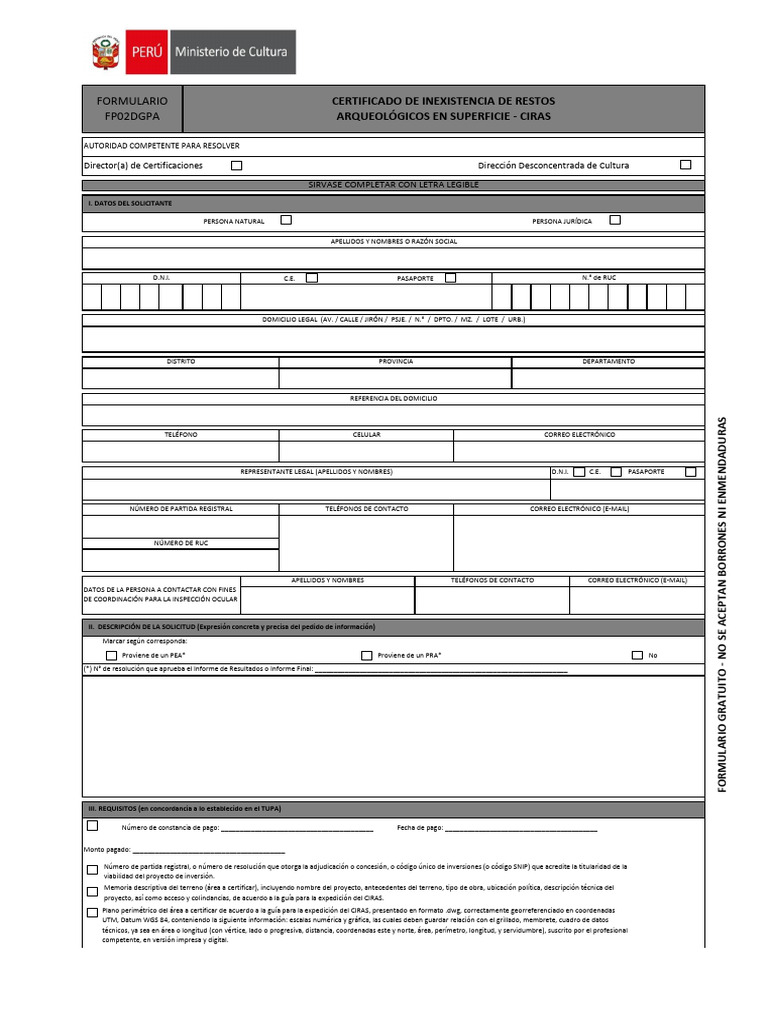P02dgpa - Formulario Ciras | PDF | Documento de identidad