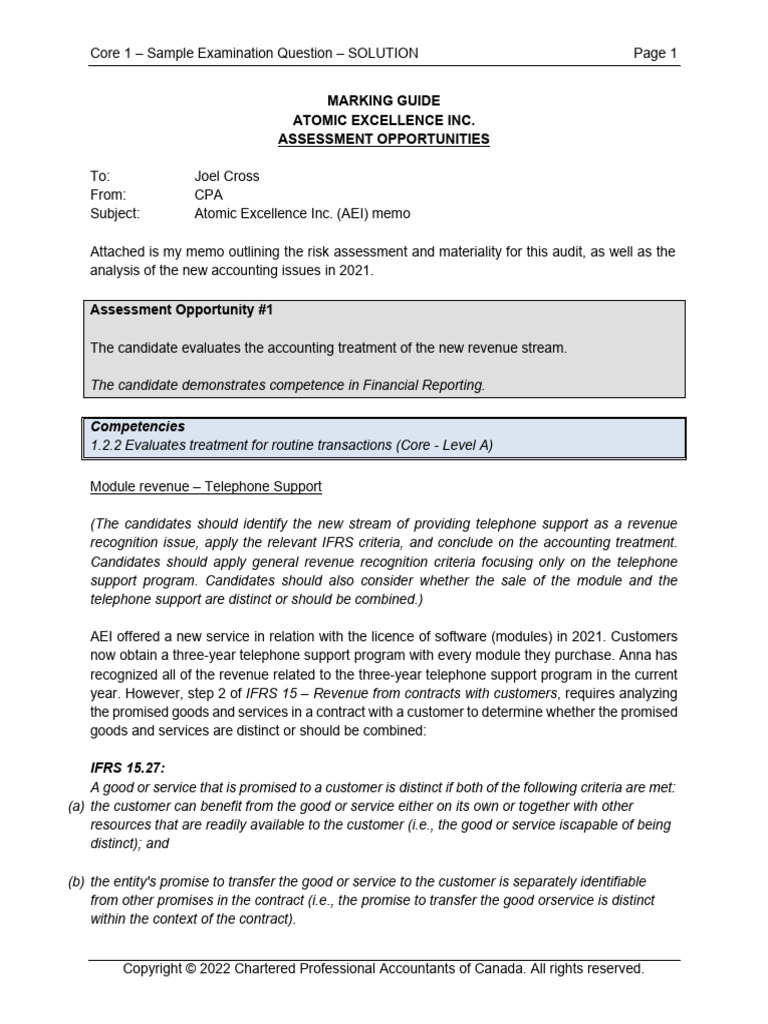G10249 EC Core 1 Atomic Excellence Evaluation Guide | PDF | Fair Value ...
