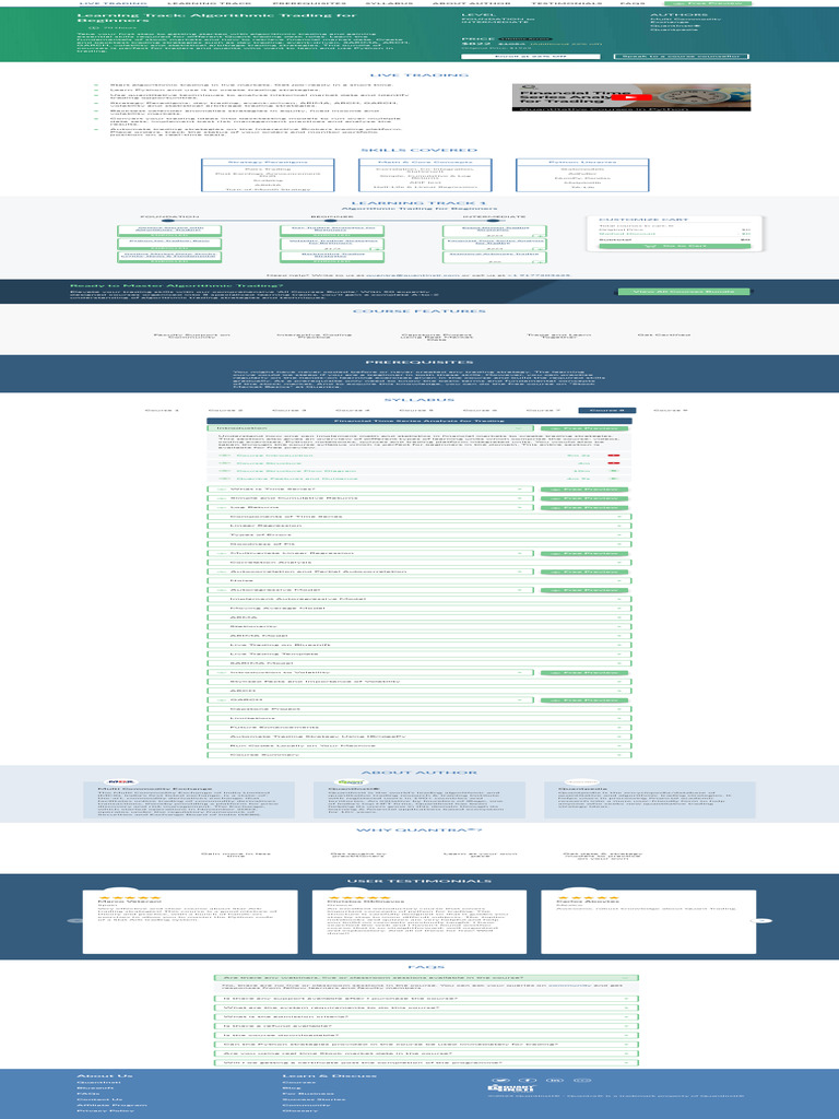 Algorithmic Trading Beginners | PDF | Algorithmic Trading | Time Series