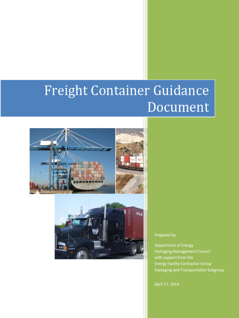 Freight Container Guidance Document 04-17-14 | PDF | Cargo | Packaging ...