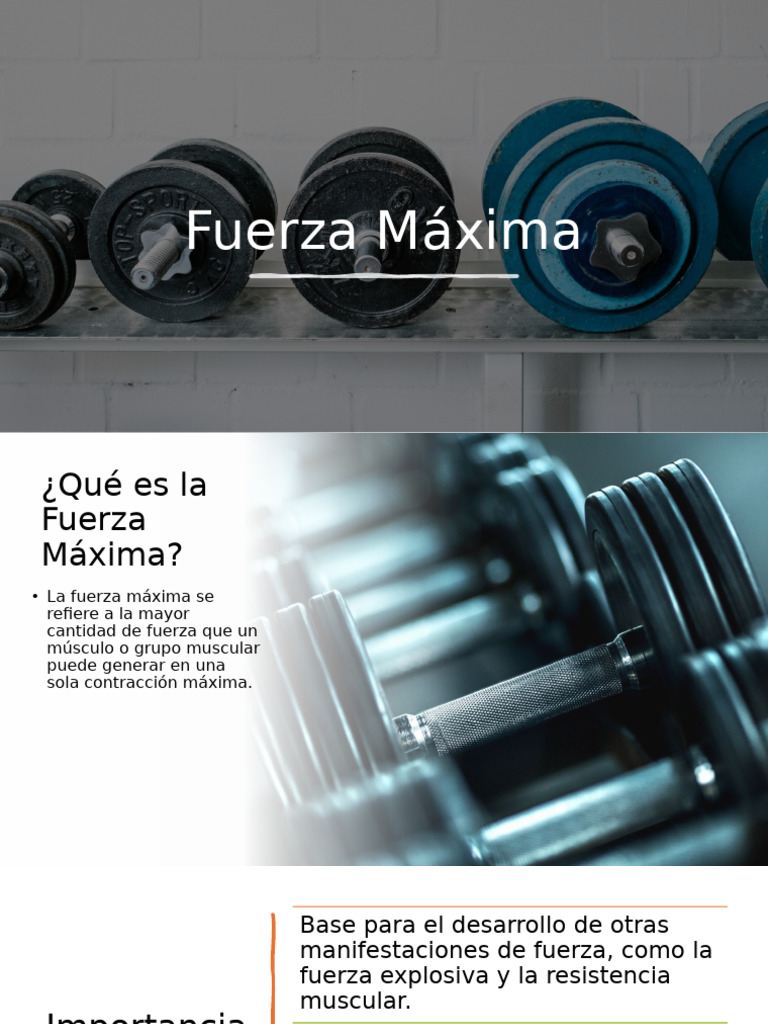 Fuerza Máxima: Definición y Métodos | PDF
