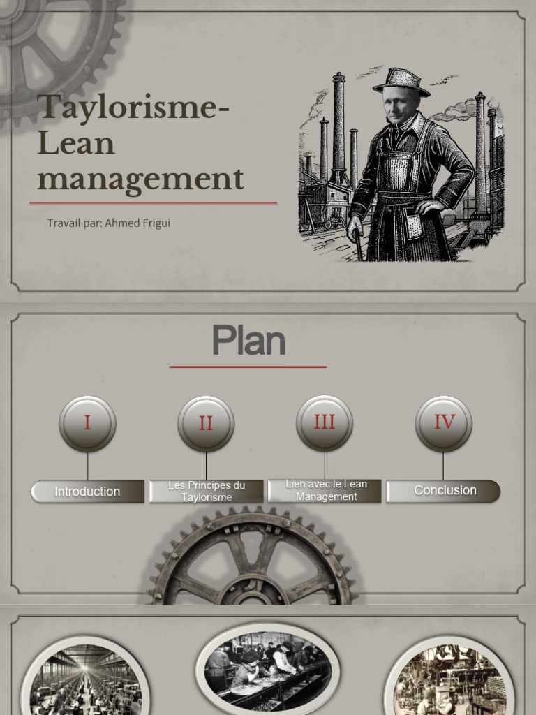 Principes du Taylorisme et Lean Management | PDF | Lean (production ...