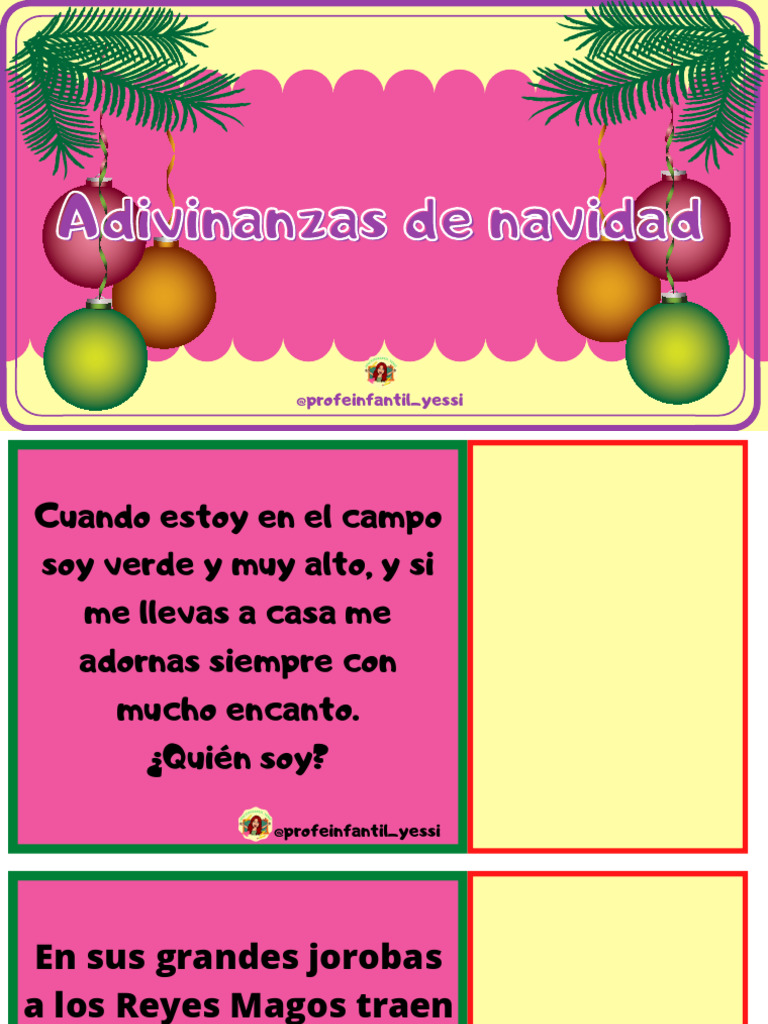 Adivinanzas Navideñas para Niños | PDF | Salud y bienestar