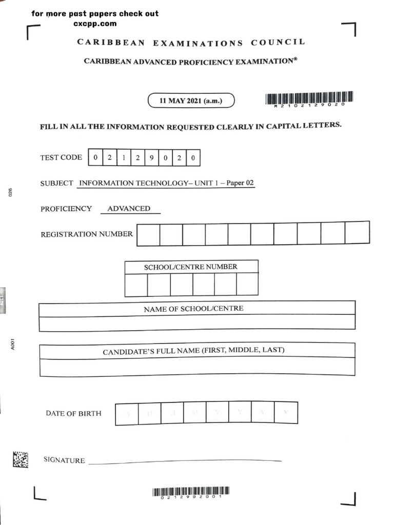 Answer Cape Unit 1 2021 Answer | PDF