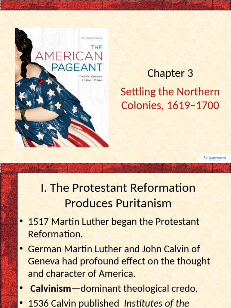 CH 3 Settling The Noirthern Colonies | PDF | Puritans | Plymouth Colony