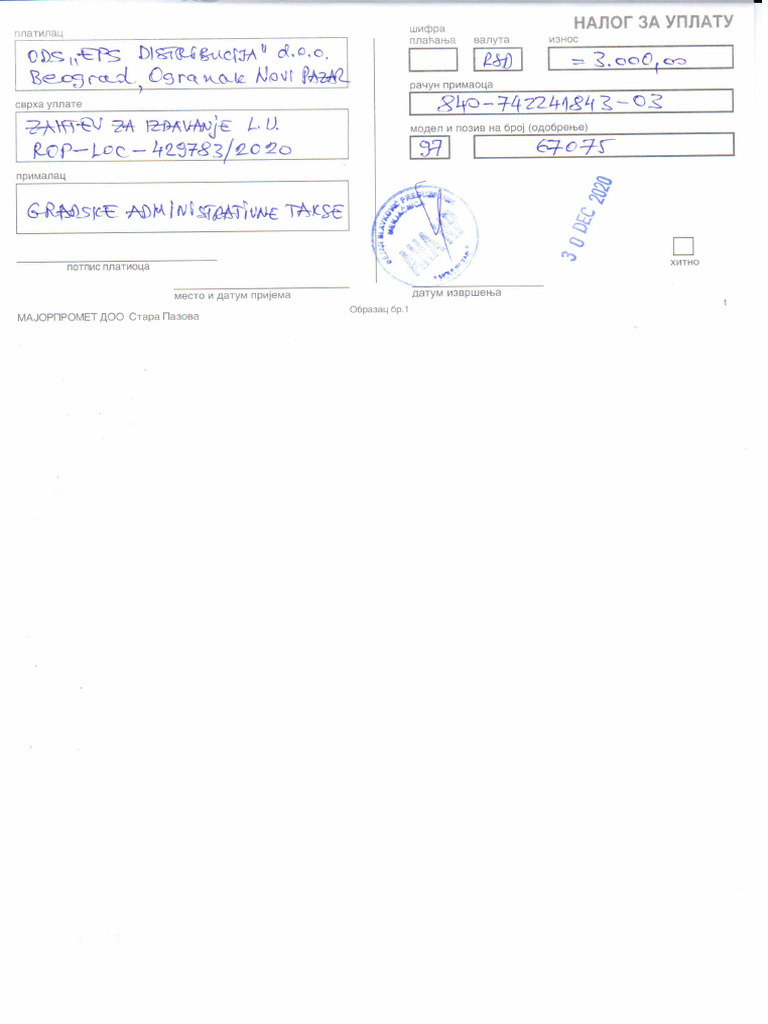 Taksa Dacić 3000 | PDF