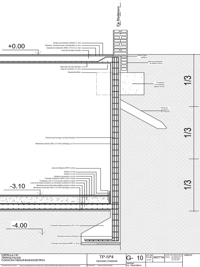 C2-MOTTA-G... (G-10) - GARCIACALDERONDANIEL-TP4-EXCAVACION - Base Aislada | PDF | Elementos ...