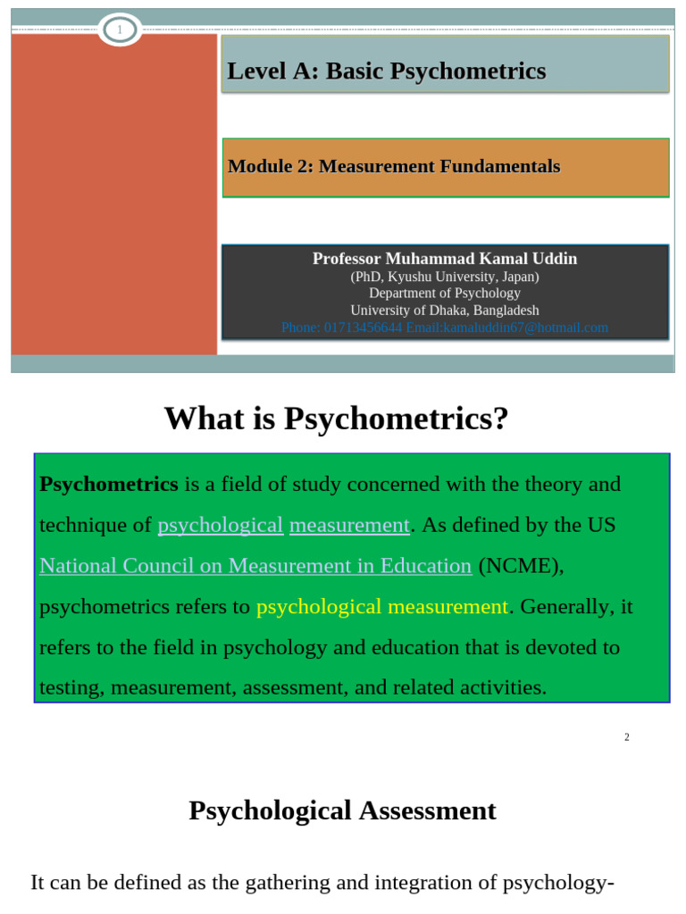 Module 2 Measurement Fundamentals Pdf Level Of Measurement Methodology