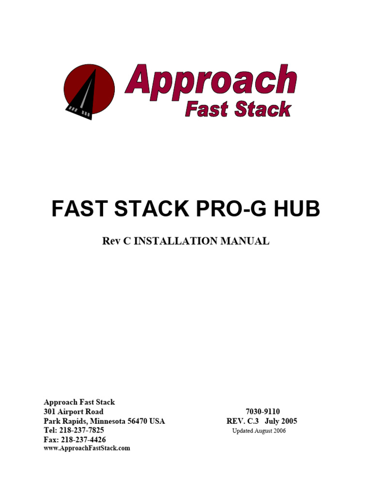Complete ApproachFastStack PRO-G - RevC - Manual-080205 | PDF | Electrical Connector ...