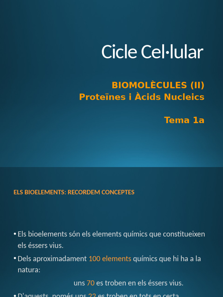 Tema 1a Biomolècules (II) v1 | PDF