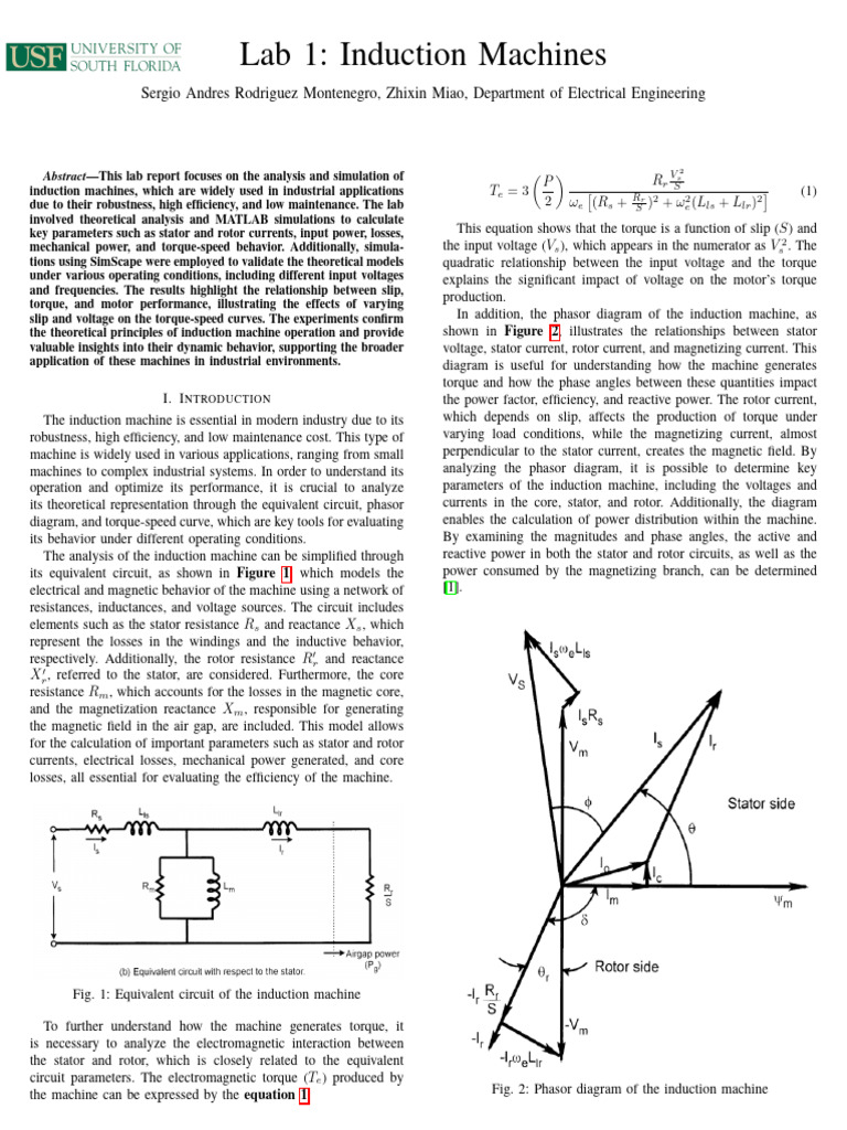 Report Induction Machines | PDF | Electric Motor | Electrical Engineering
