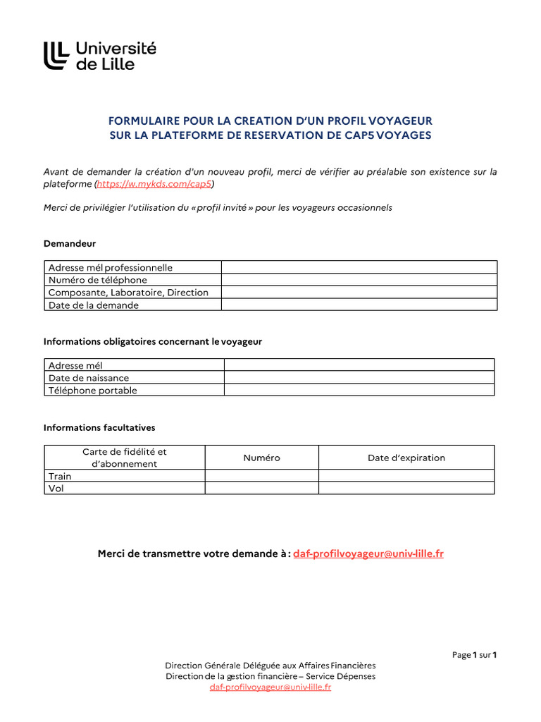 1 Formulaire Creation Cap5 | PDF