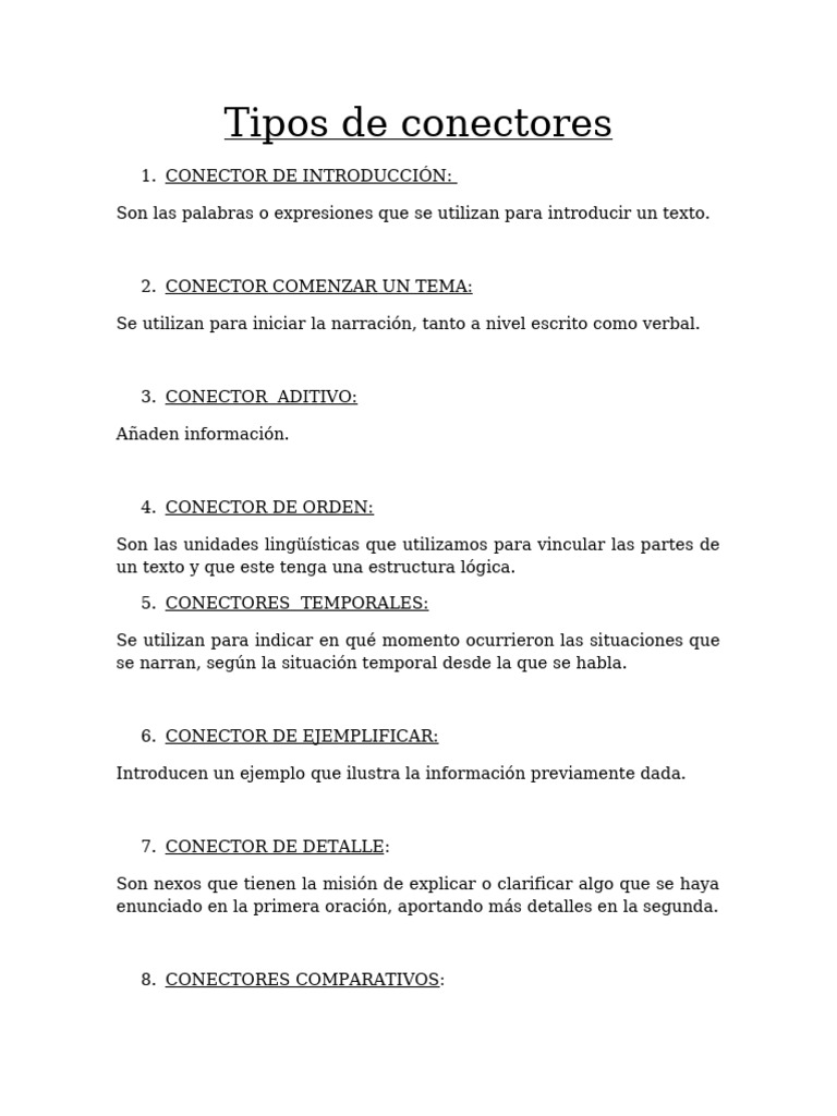 Tipos de conectores | PDF