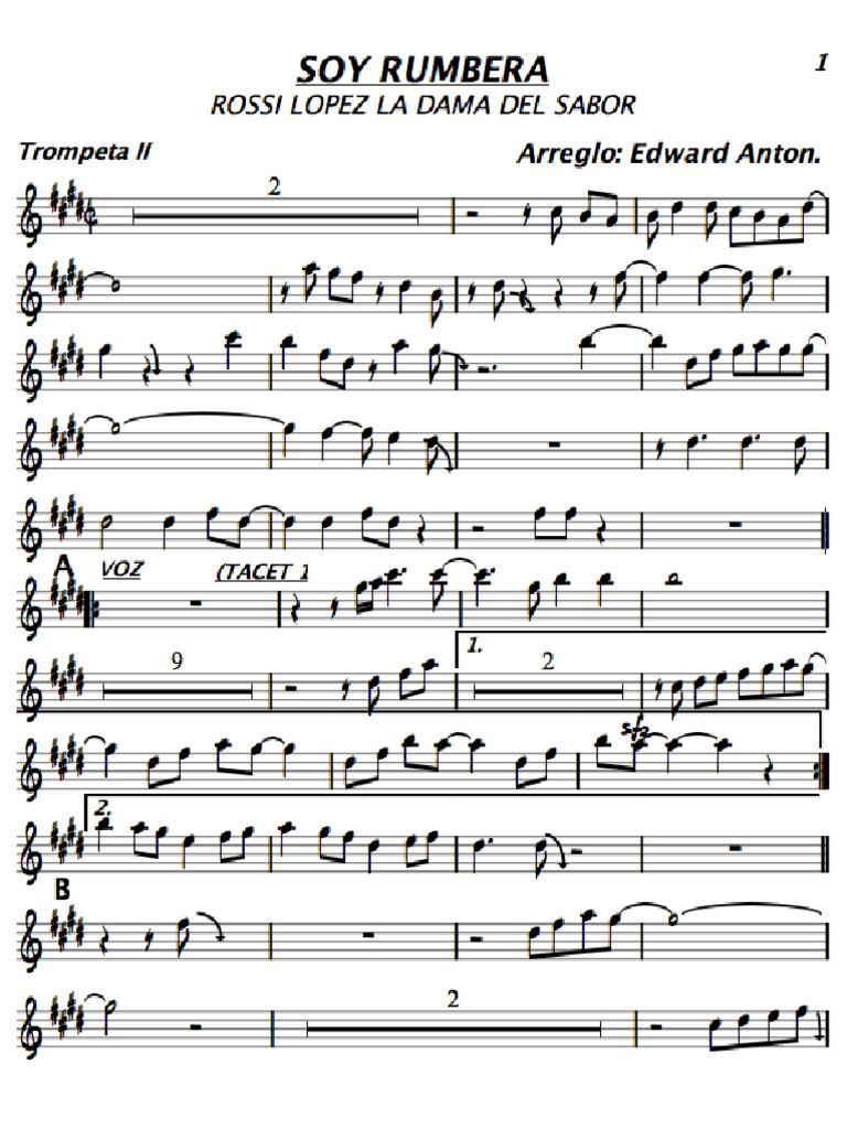 TRUMPET 2 - Soy Rumbera | PDF