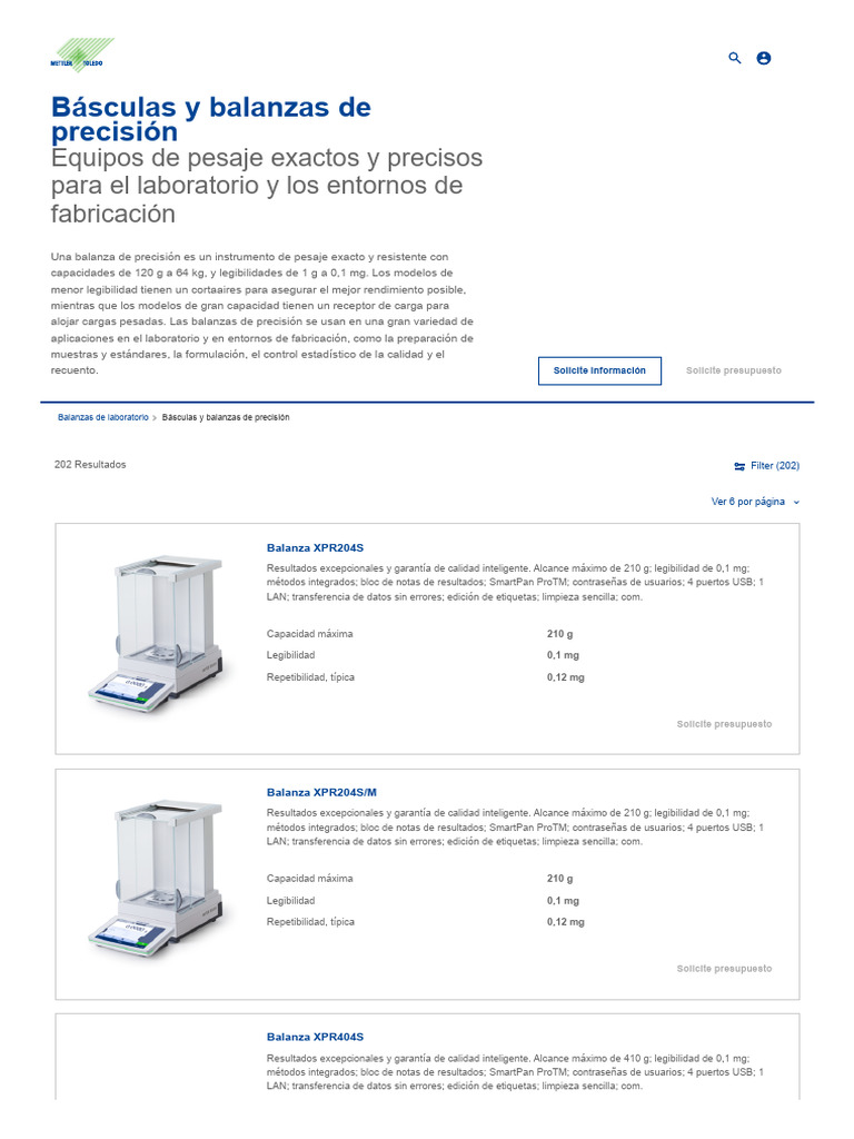 Balanzas de precisión (párrafo del efecto de la nivelación) | PDF | Balanza | Calibración