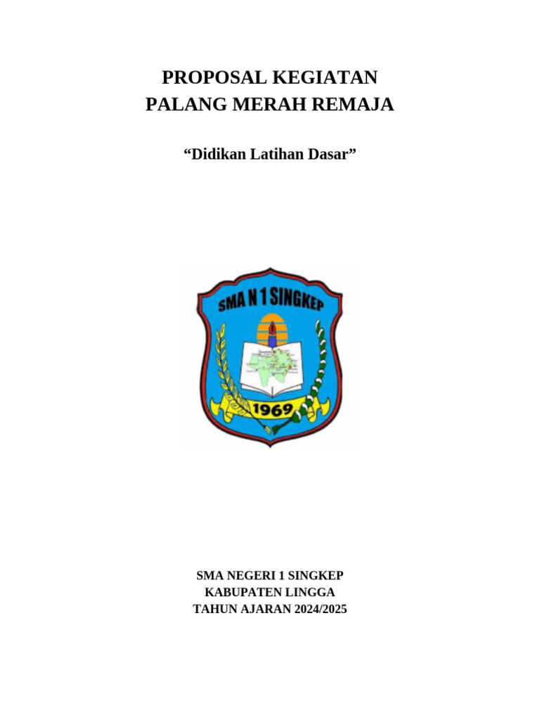 Proposal Kegiatan PMR SMAN 1 Singkep | PDF