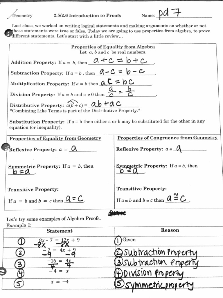 Intro To Proofs Notes Key | PDF