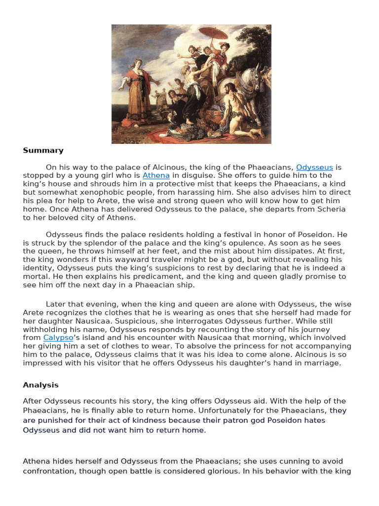 Island of Phaeacians | PDF | Greek Mythology | Homer