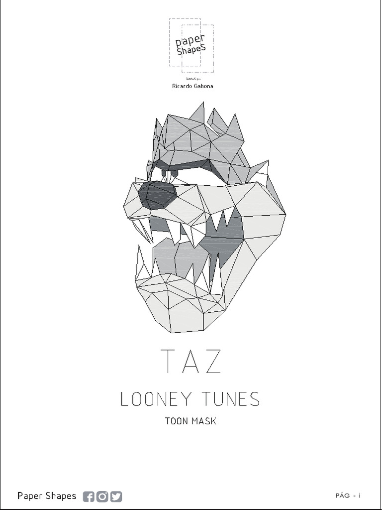 Instrucciones para Crear Máscara TAZ | PDF