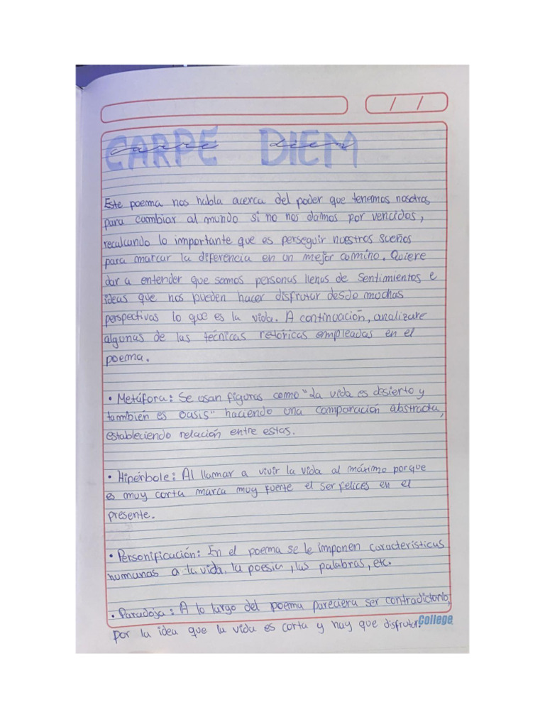 analisis carpe diem | PDF