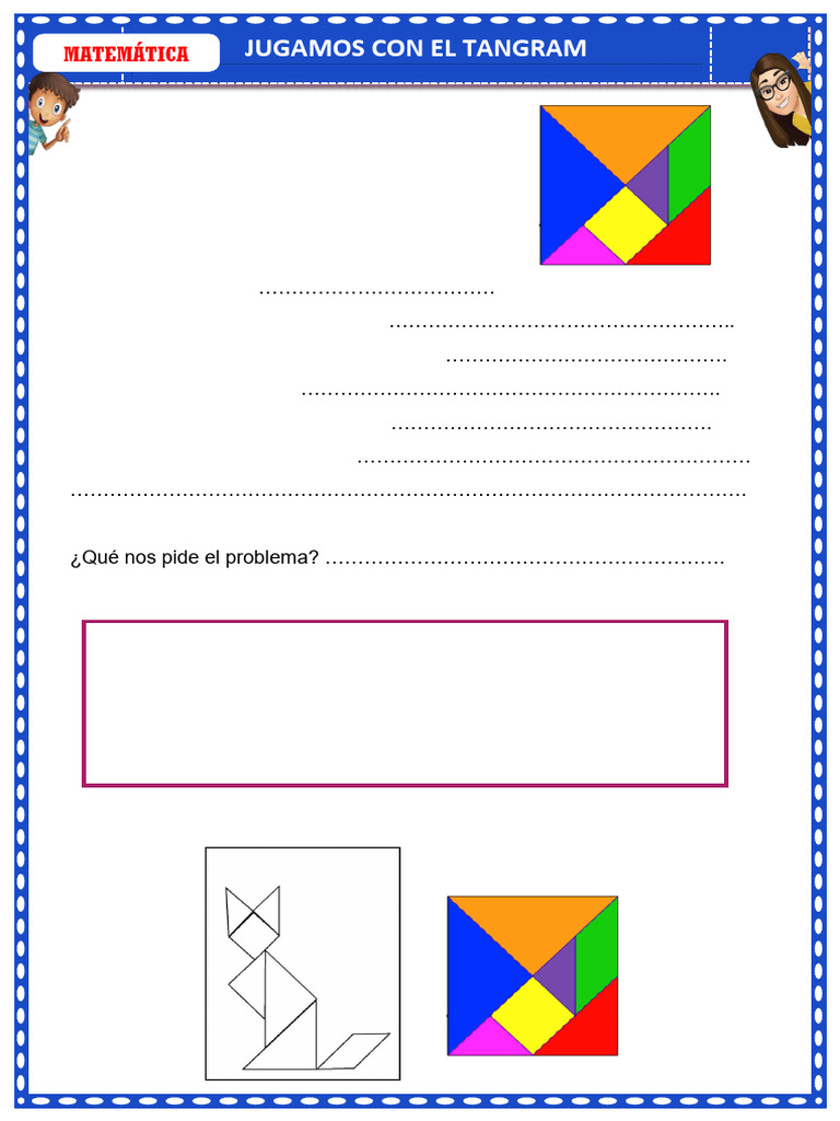 Ficha Mat. Jugamos Con El Tangram | PDF