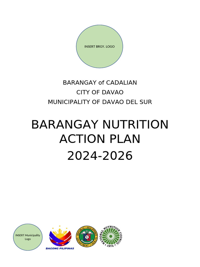 BNAP 2024 2026 Template | PDF | Malnutrition