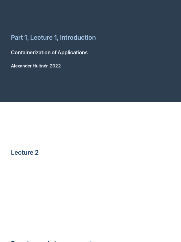 Containerization p1 l2 | PDF | Command Line Interface | Computer Architecture