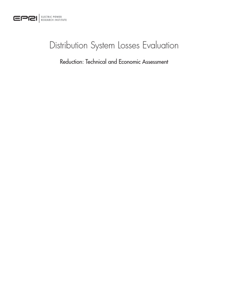Distribution System Losses Evaluation | PDF | Electric Power ...
